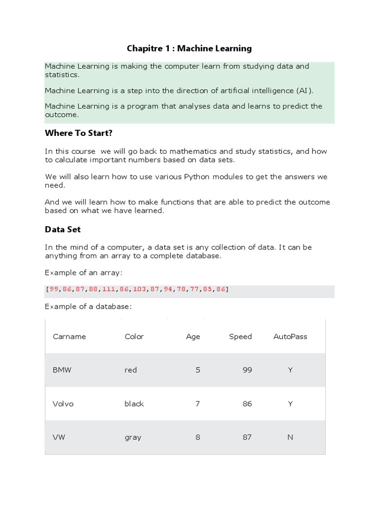 Cour Machine Learning - Ben Jabra Marwa | PDF