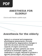 Geriatric Anesthesia: Key Considerations | PDF | Anesthesia | Geriatrics
