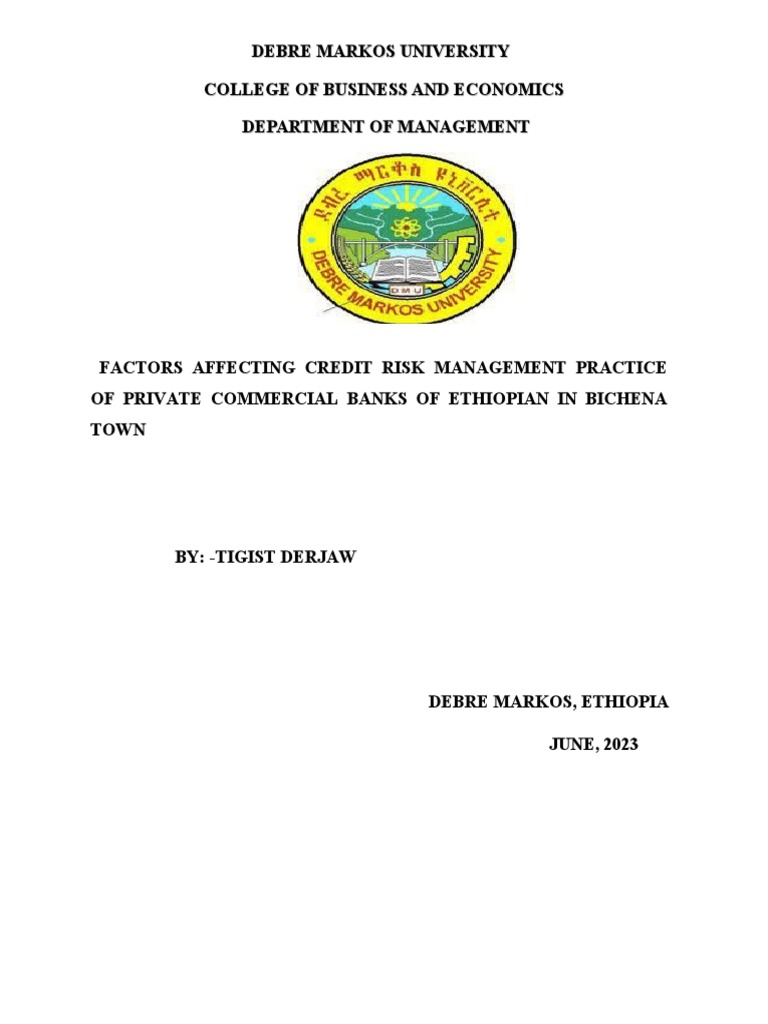 Tigist Derjaw Research Proposal | PDF