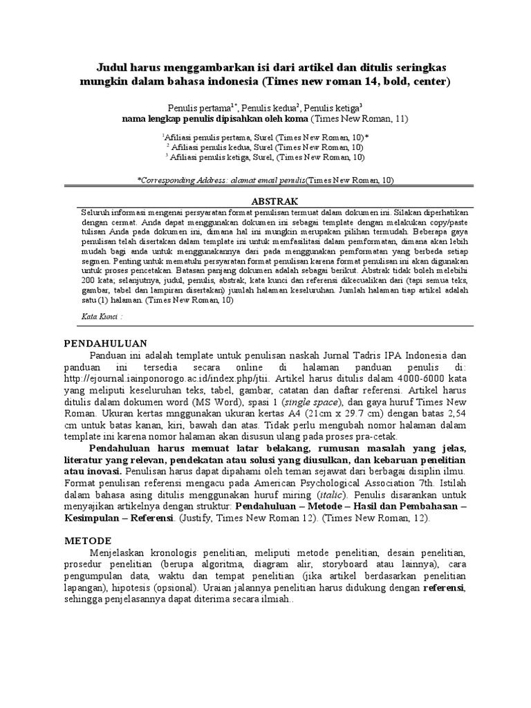 Template Artikel | PDF