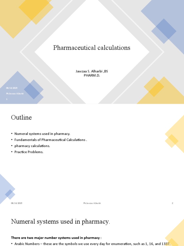 Pharmaceutical Calculations C | PDF