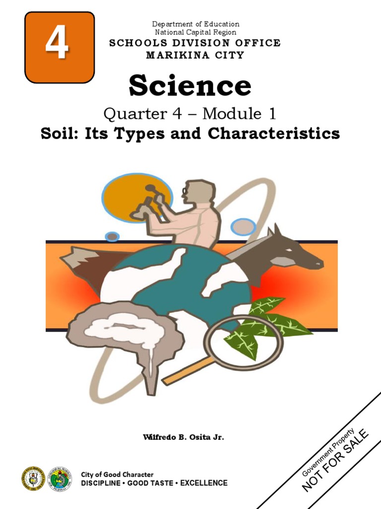 SCI4 - Q4 - M1 - Soil Its Types and Characteristics | PDF | Soil | Clay