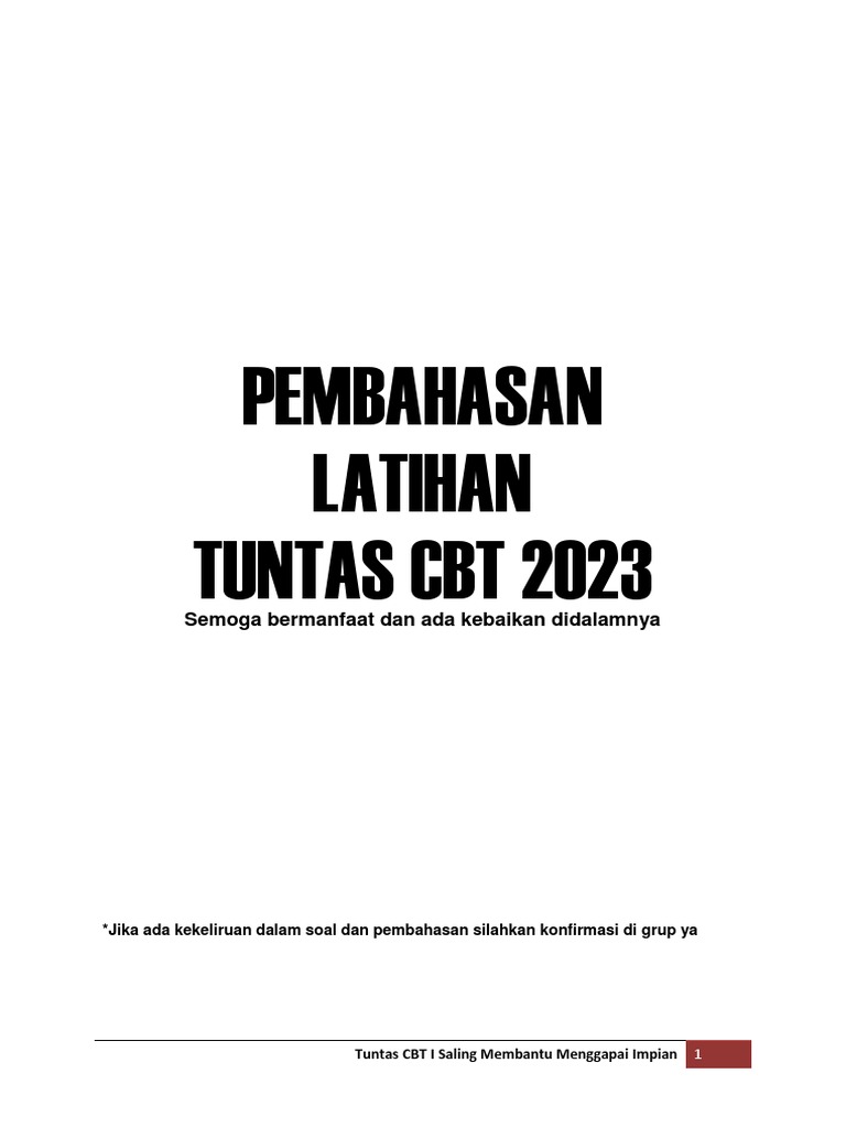 Latihan Gratis 2023 | PDF