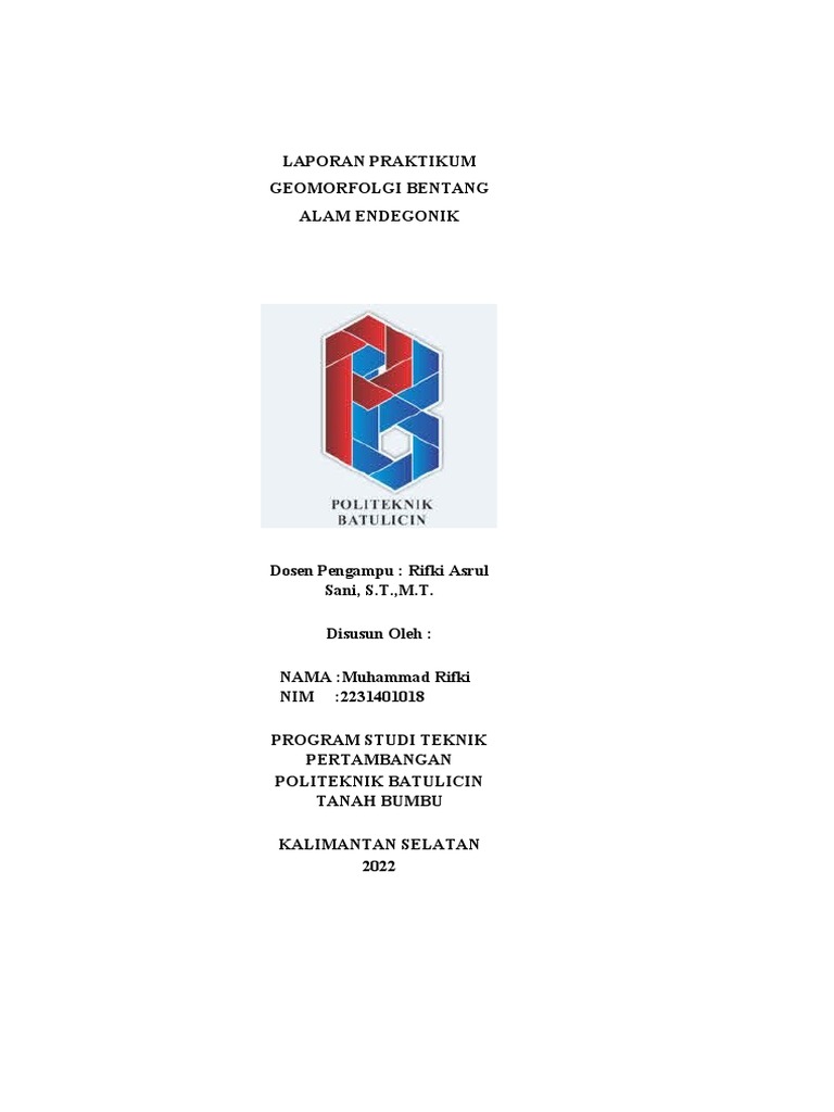 Geomorfologi Bentang Alam Endogenik | PDF