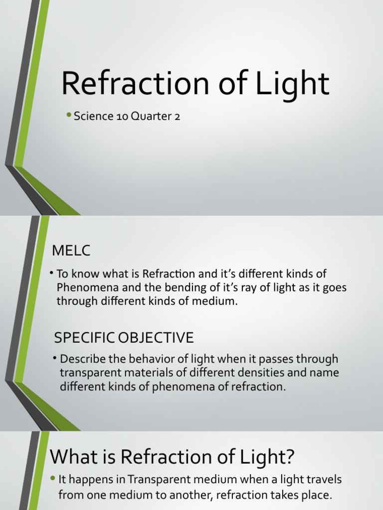 Refraction of Light | PDF