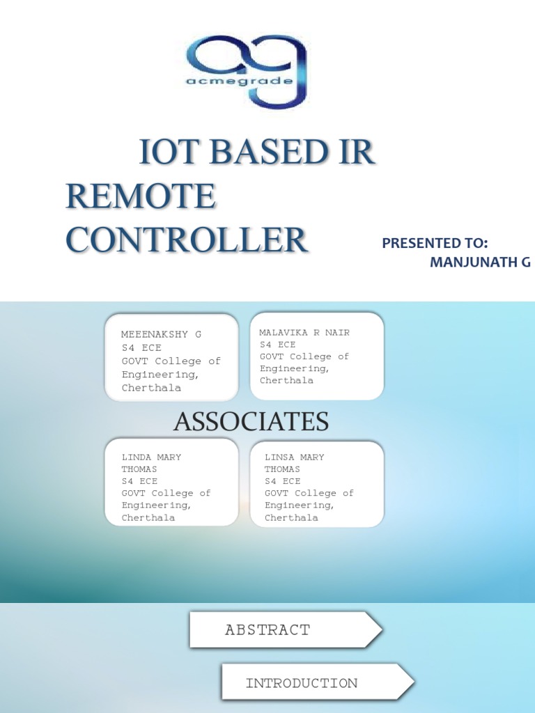 Iot Based Remote Controlled Sensor | PDF | Infrared | Electronic Engineering