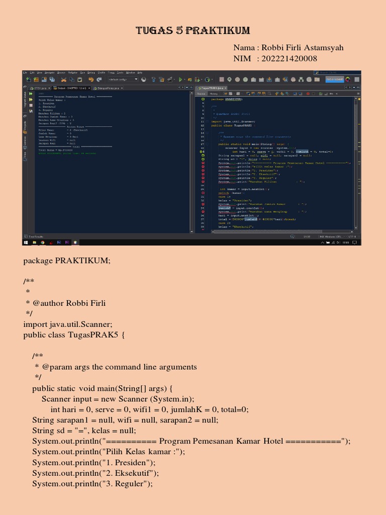 Tugas 5 - Robbi Firli Astamsyah - 202221420008 | PDF