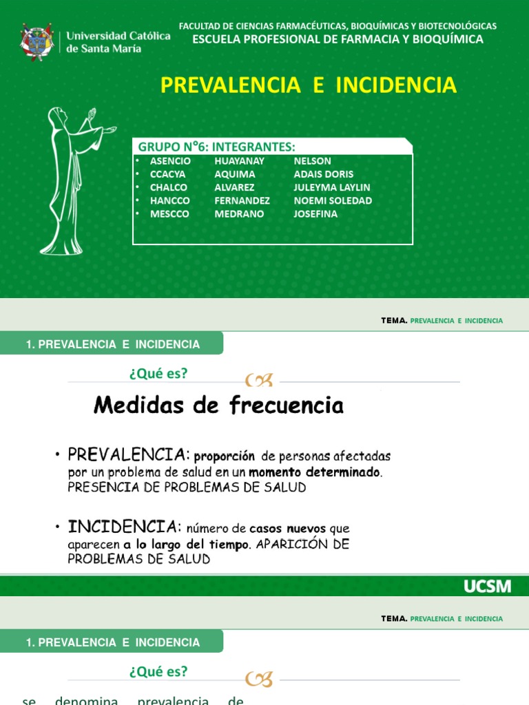 Prevalencia e Incidencia en Salud | PDF | Salud y bienestar
