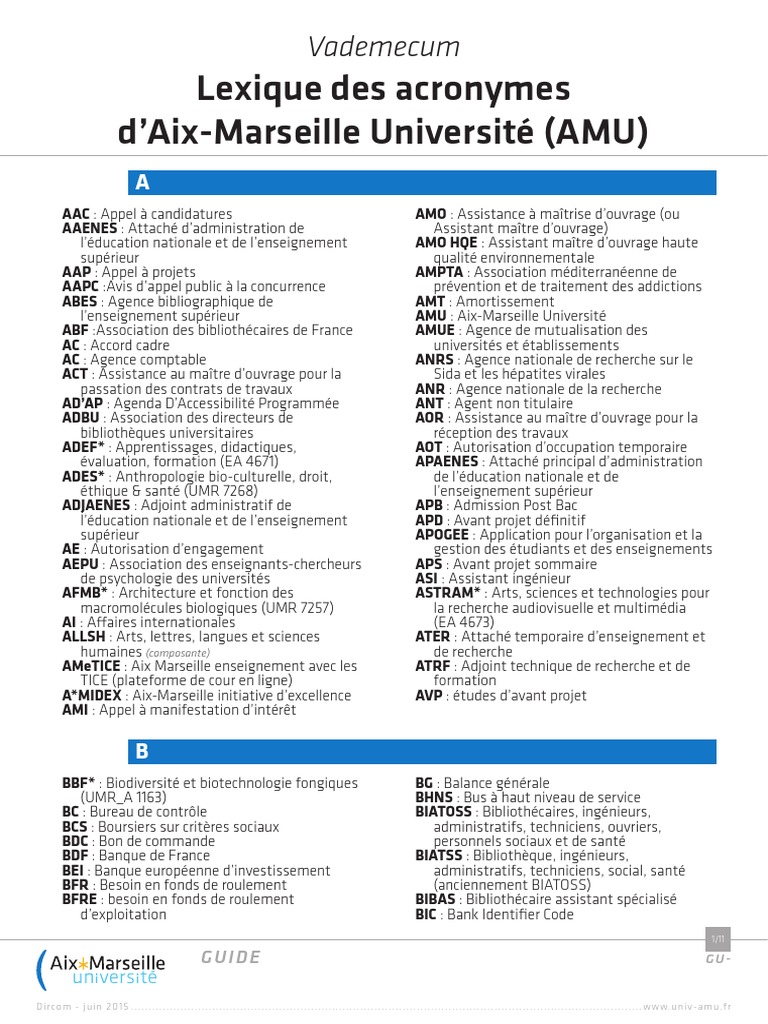 Lexique Des Acronymes | Download Free PDF | Fonds de roulement