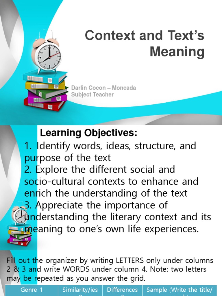 On Context and Texts Meaning | PDF