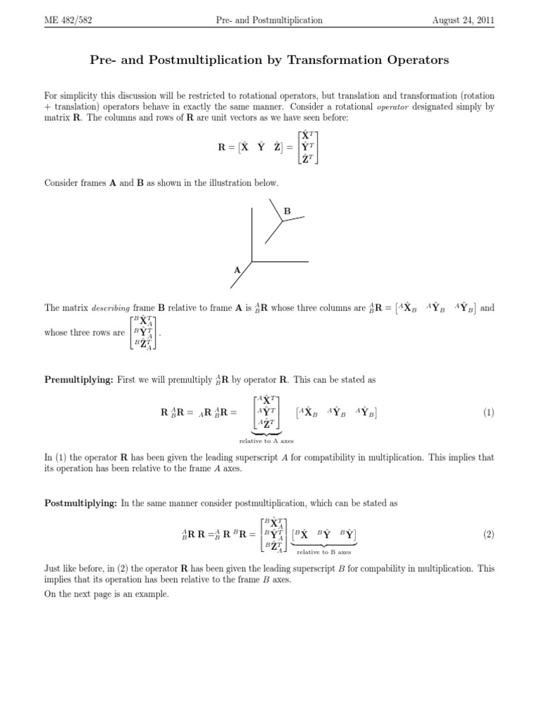 Engineering Matrix Transformations | PDF