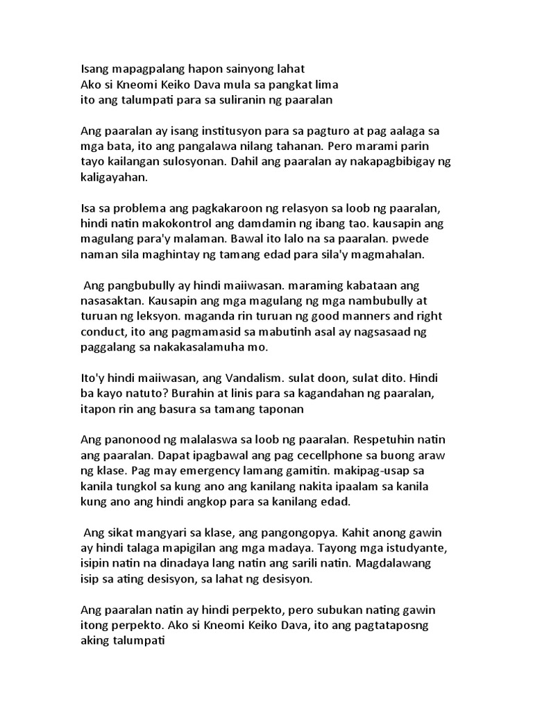 Isang Mapagpalang Hapon Sainyong Lahat | PDF