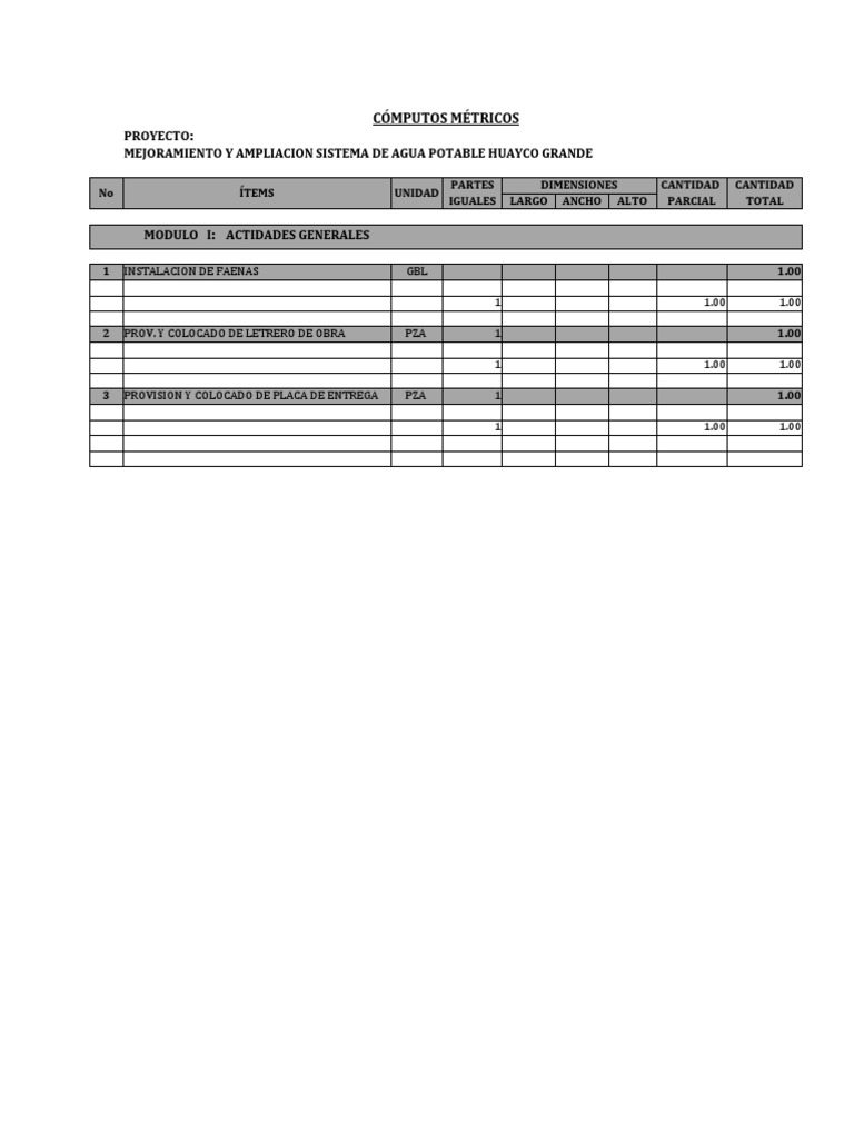Computos Metricos H Grande | PDF | Ingeniero civil