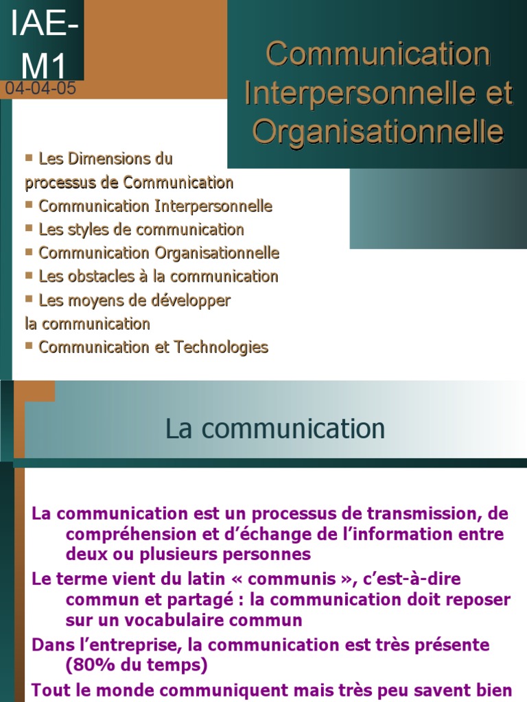 La Communication | PDF | Évolution de carrière