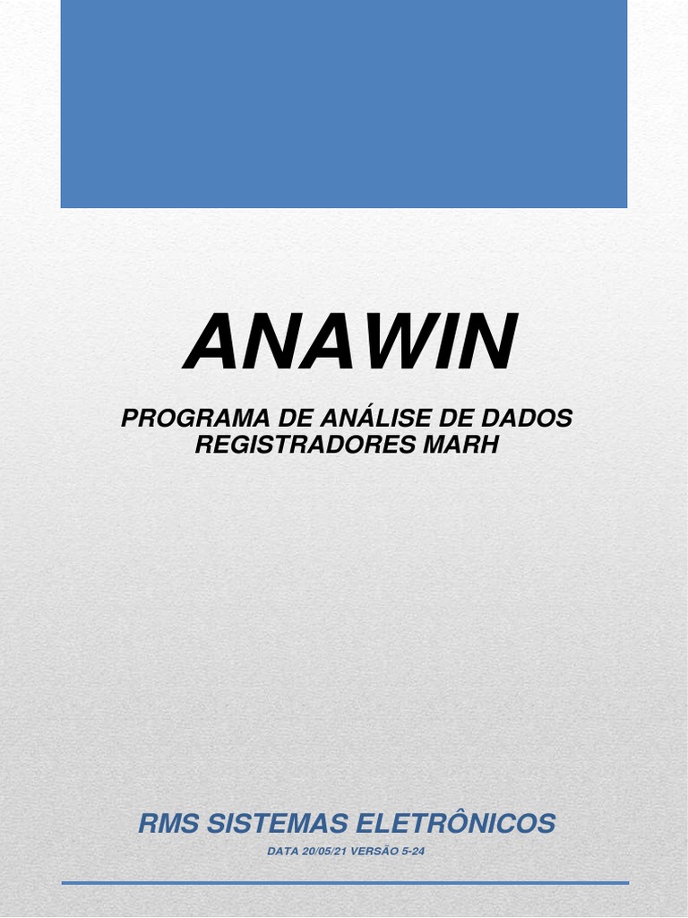 Manual Anawin 200521 v524 | PDF