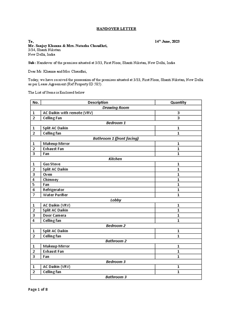 Possession Letter 3 - 33 Shanti Niketan | PDF | Bathroom | Domestic Life