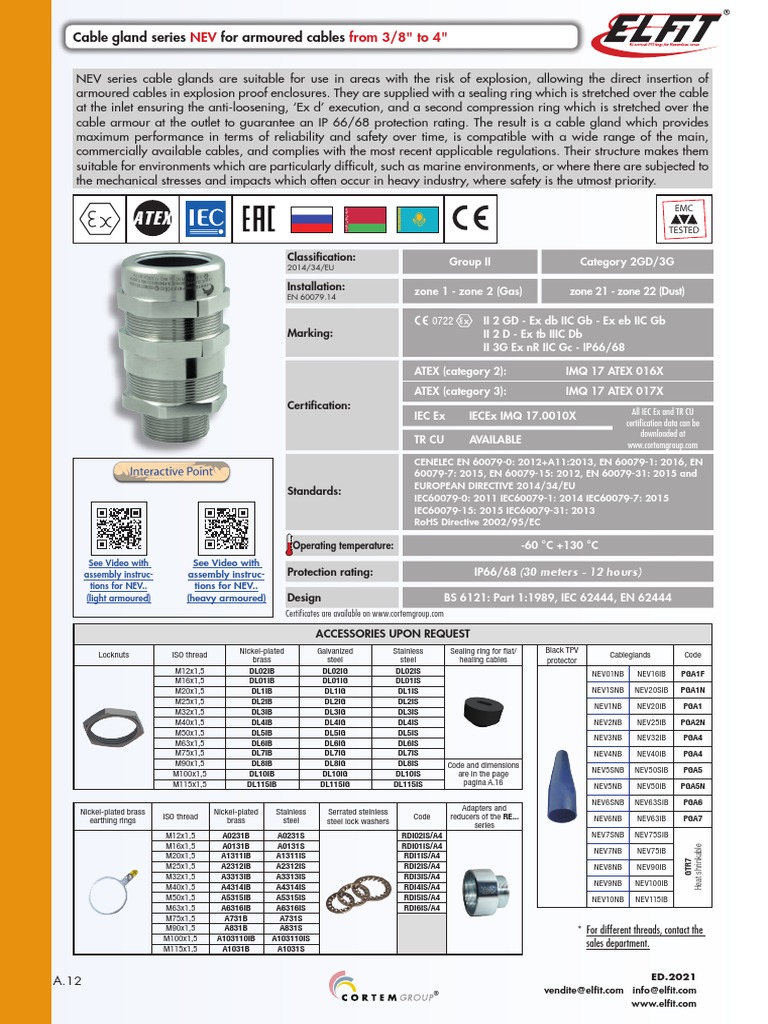 Explosion-Proof Cable Glands | PDF