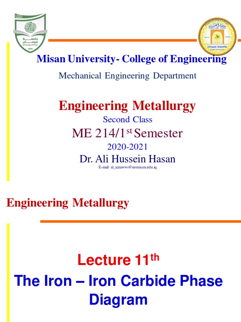 Engineering Metallurgy: Misan University-College of Engineering | PDF ...