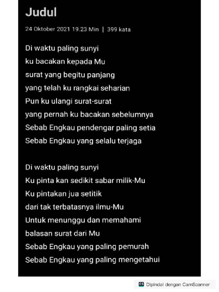 Puisi Surat Untuk-Mu | PDF