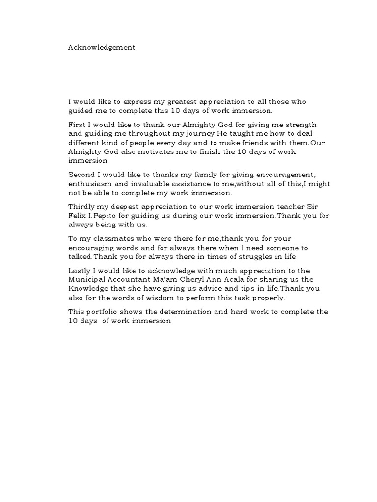 Acknowledgement | PDF