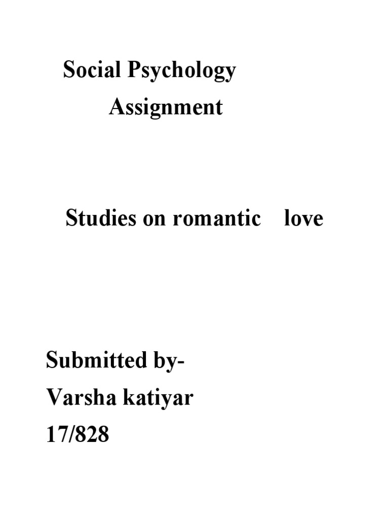 Social Psychology Assignment. Submitted by Varsha Katiyar | PDF