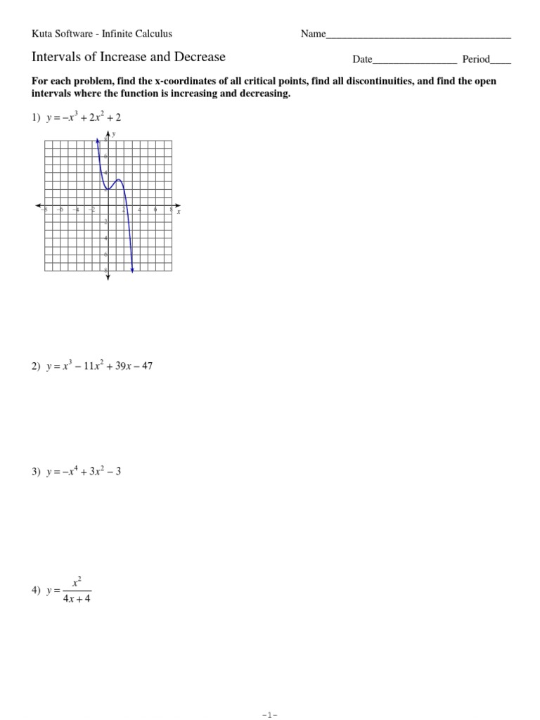 04 - Intervals of Increase and Decrease | PDF
