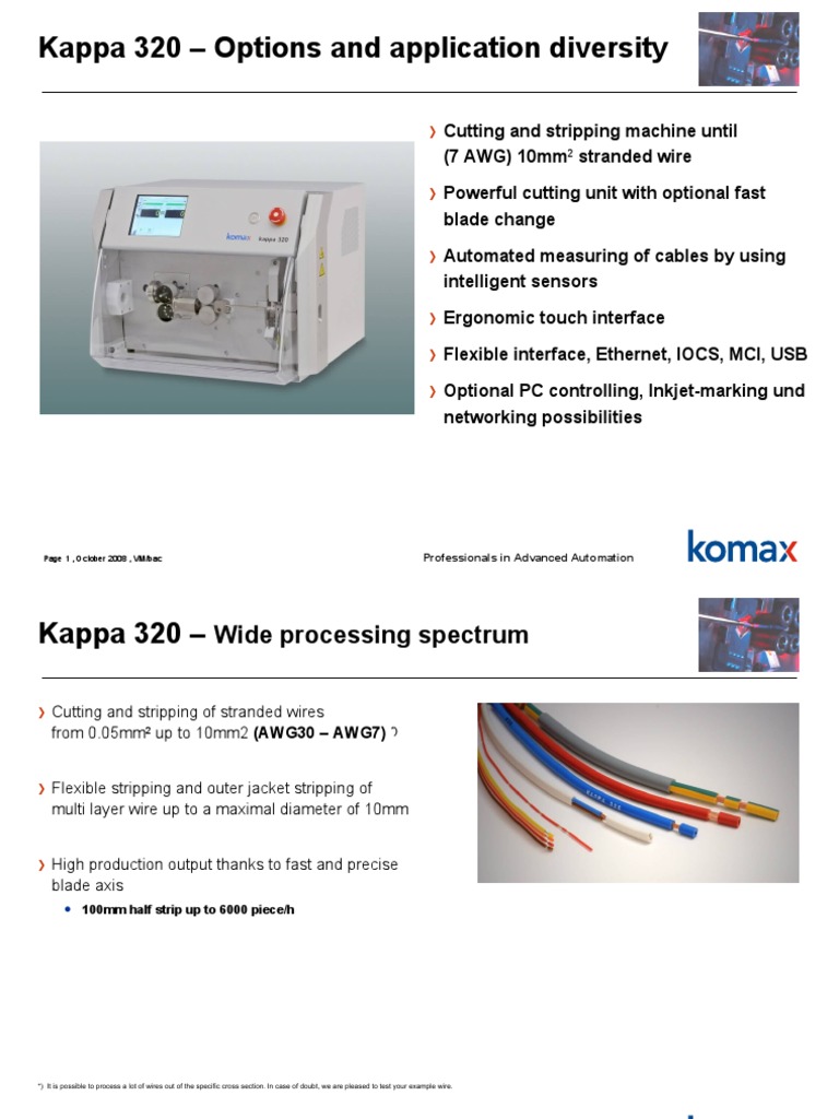 Kappa 320 - e | PDF | Automation | Wire
