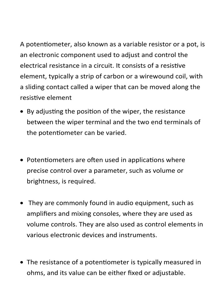 A Potentiometer | PDF