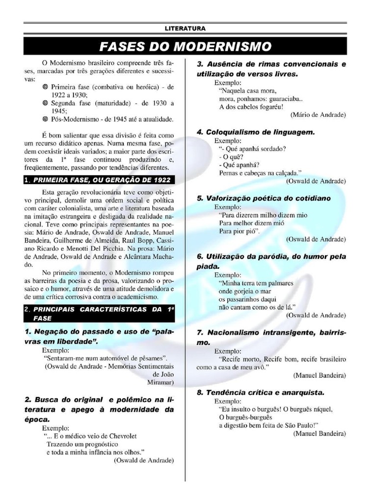 modernismo 1 fase | PDF