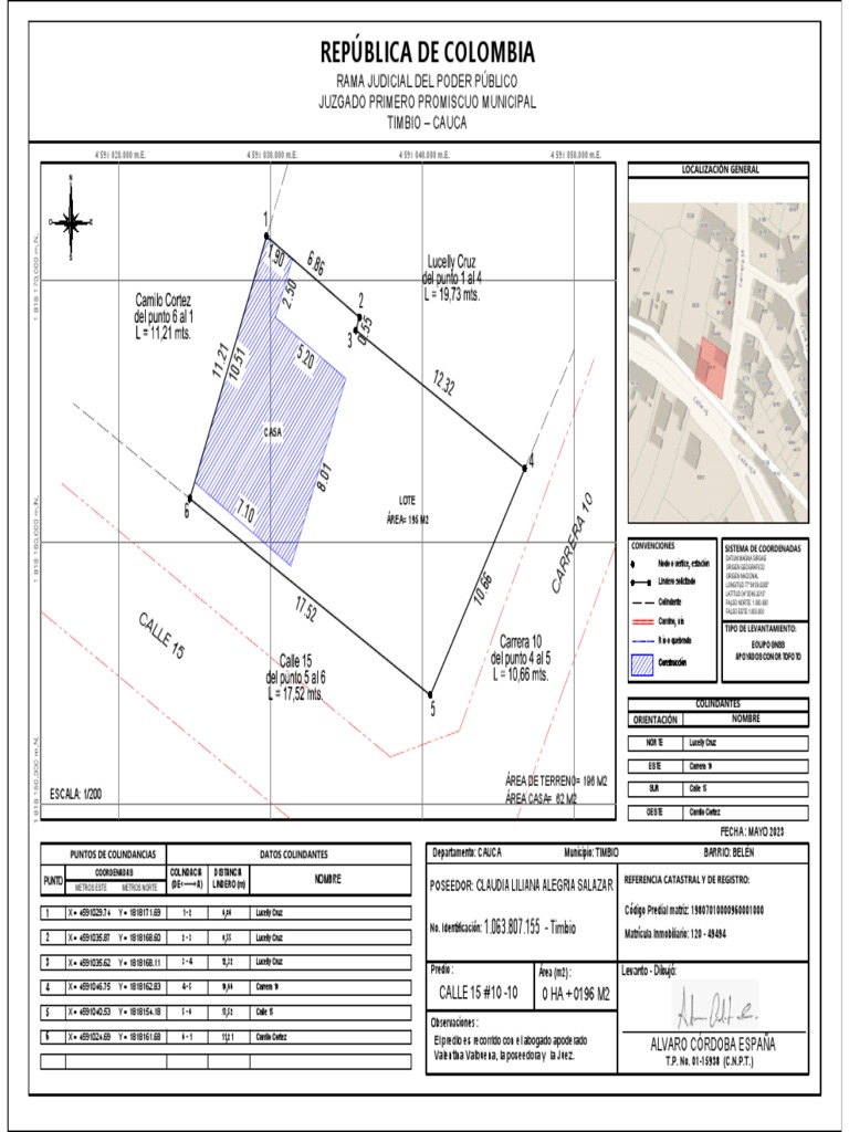 Plano Levantamiento Planimetrico | PDF
