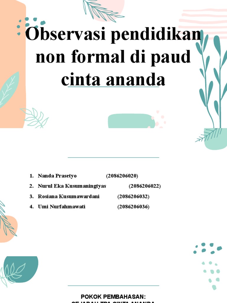 Pendidikan Non Formal | PDF