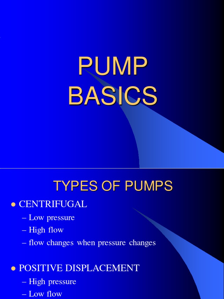 MECH Pump Basic | PDF | Pump | Horsepower
