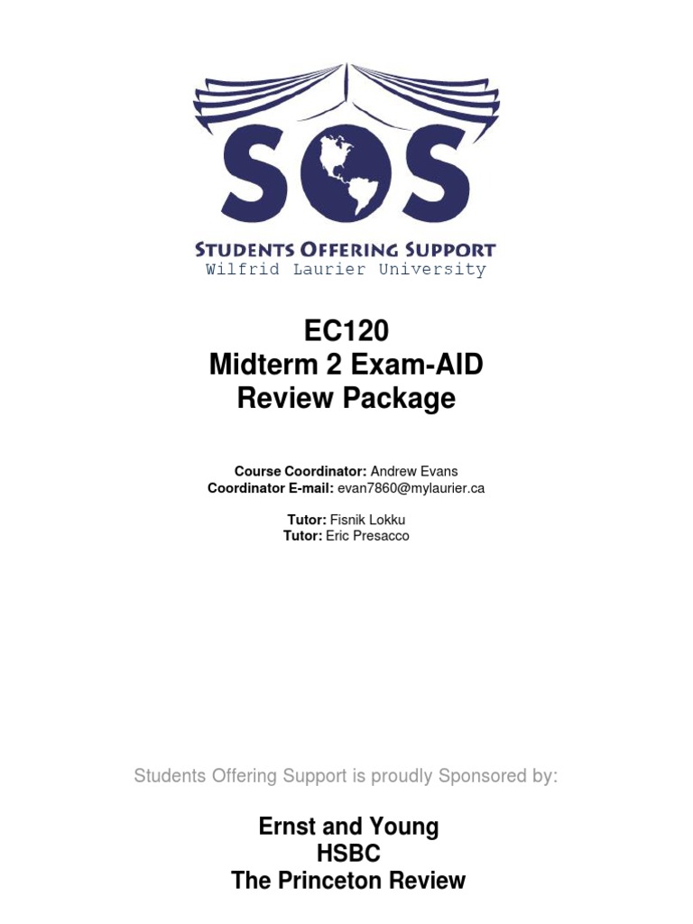 EC120 Midterm Review Package | PDF | Long Run And Short Run | Average Cost