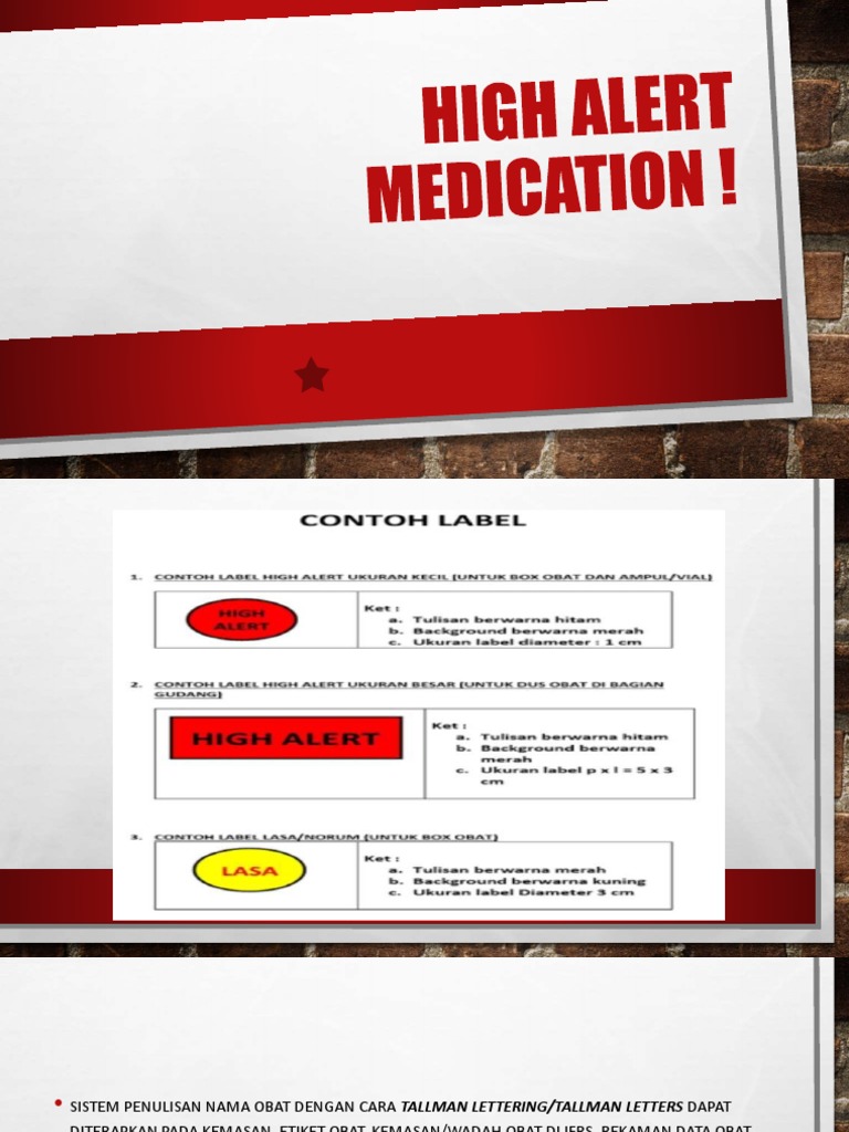 High Alert Medication ! | PDF