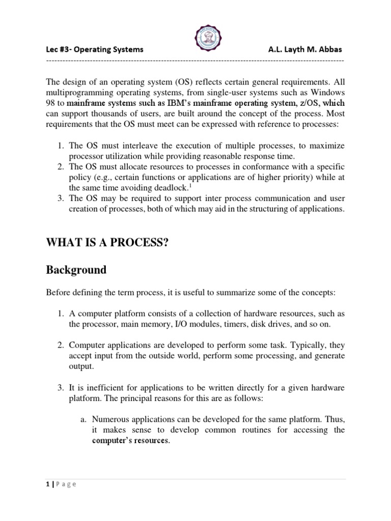 Lecture 3 Download Free Pdf Process Computing Operating System