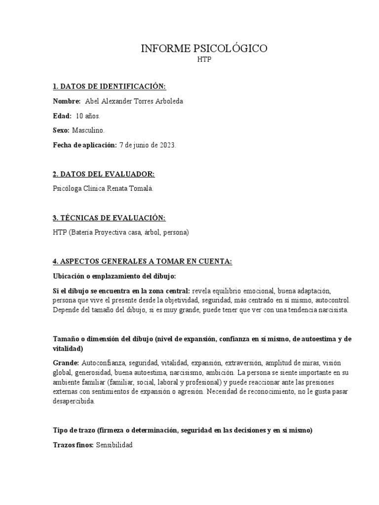 Informe HTP - Abel Torres | PDF