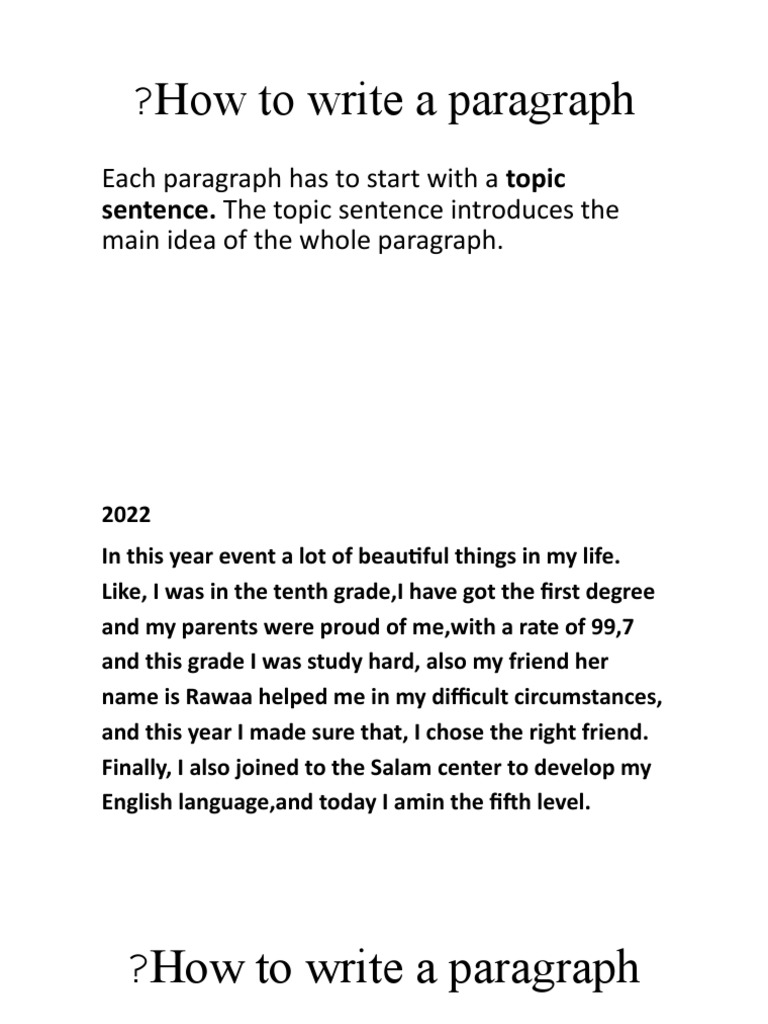 Paragraph Writing Basics | PDF | Career & Growth | Language Arts & Discipline