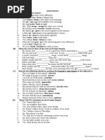Exercises - Present Simple: (A) Add S / Es / Ies To The Following Verbs ...