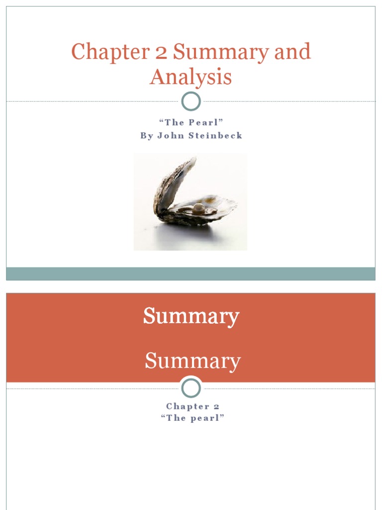 Chapter 2 Summary of The Pearl | PDF