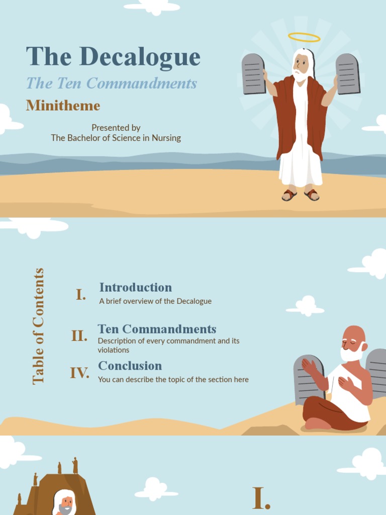 The Ten Commandment CFED SLP | PDF | Ten Commandments