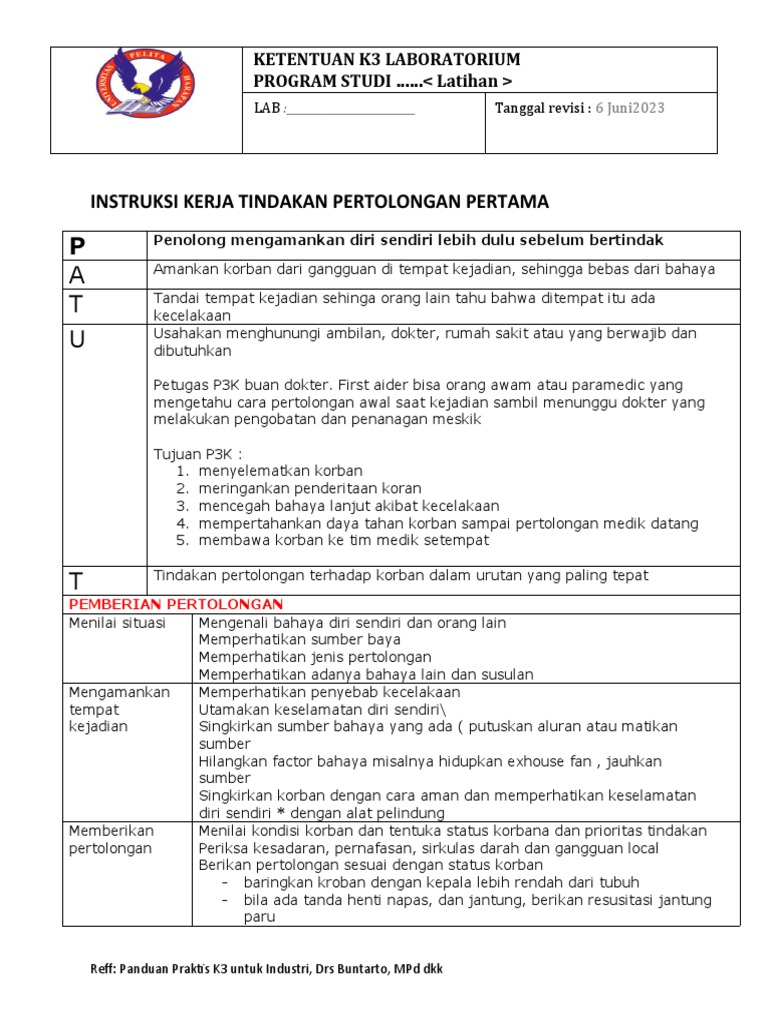 KK#3 IK Tindakan Pertolongan Pertama | PDF