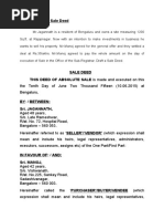 Sample Sale Deed | PDF | Deed | Covenant (Law)