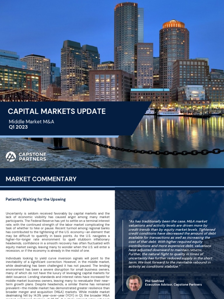 Capstone Partners Capital Markets Update Q1 2023 Pdf