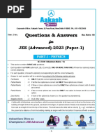 INPHO Question Paper 04-02-2024 | PDF | Ellipse | Orbit