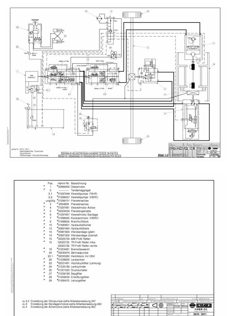 Schéma - SCHÉMA HYDRAULIQUE (SN 1-9999) | PDF