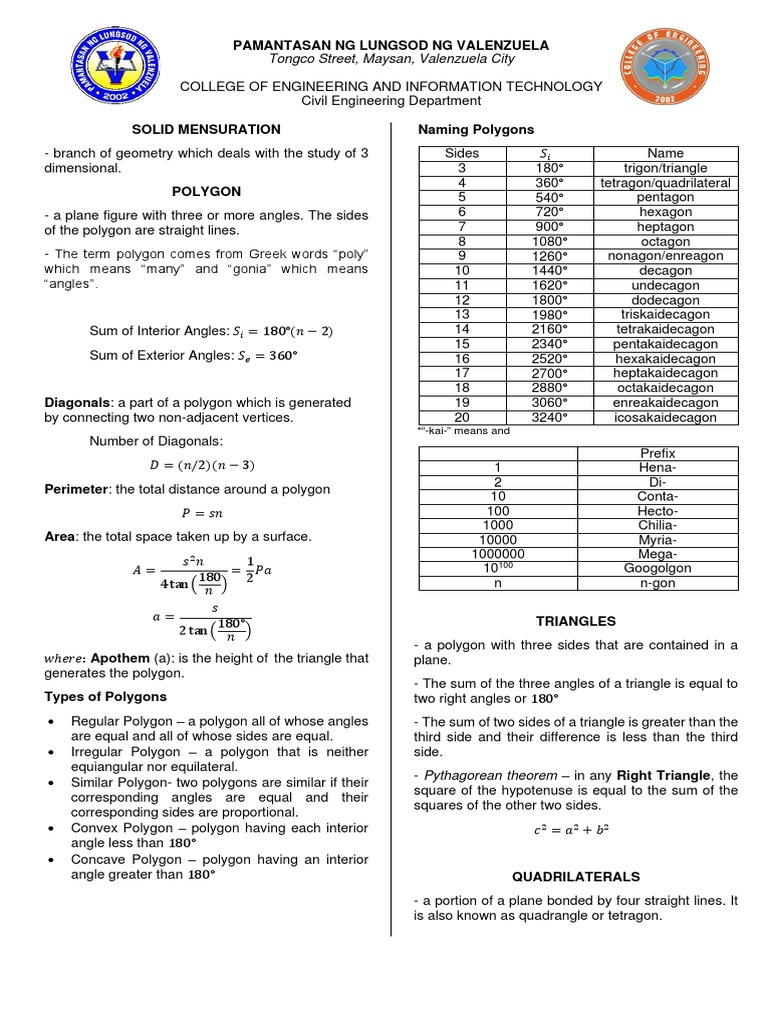 5.2 Introduction To Solid Mensuration | PDF