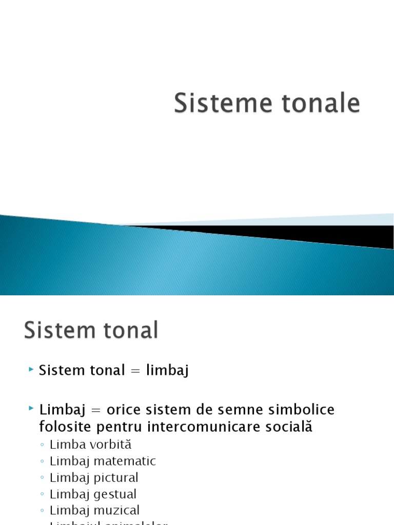 Sisteme Tonale - Introducere | PDF