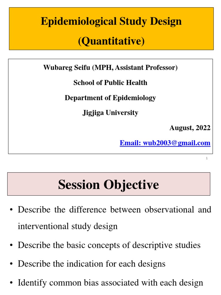 3 Study Design | PDF | Cohort Study | Science