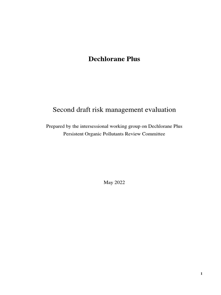 Dechlorane Plus Draft Risk Management Evaluation en | PDF