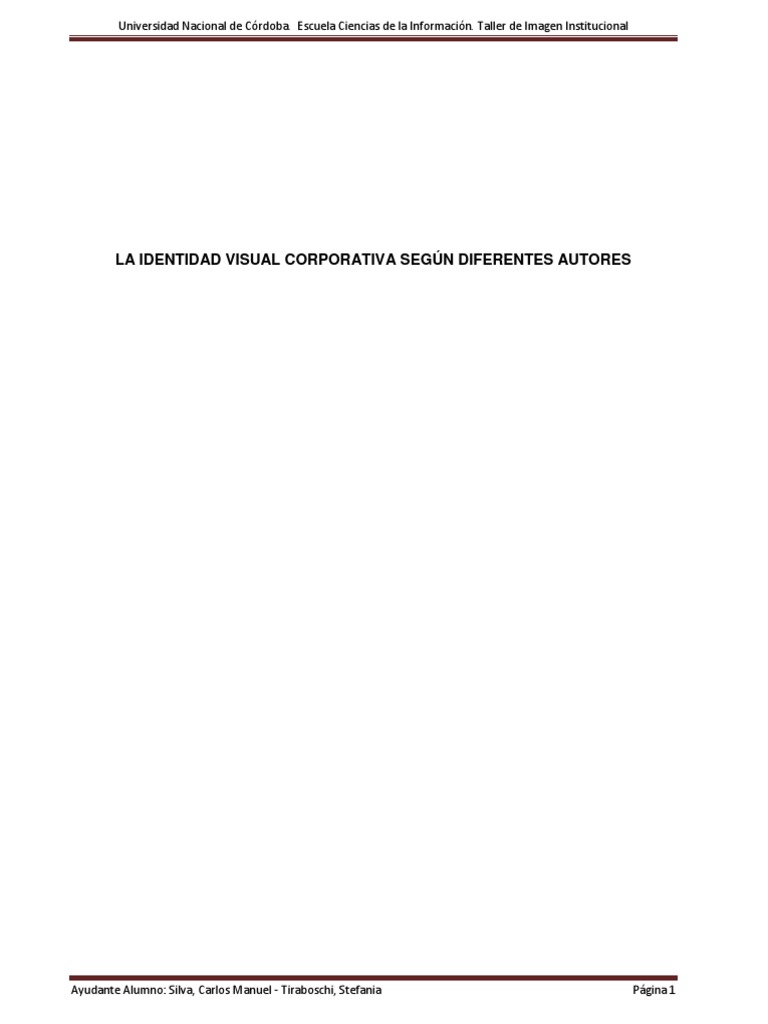 12 - La Identidad Visual Corporativa Según Diferentes Autores | PDF ...